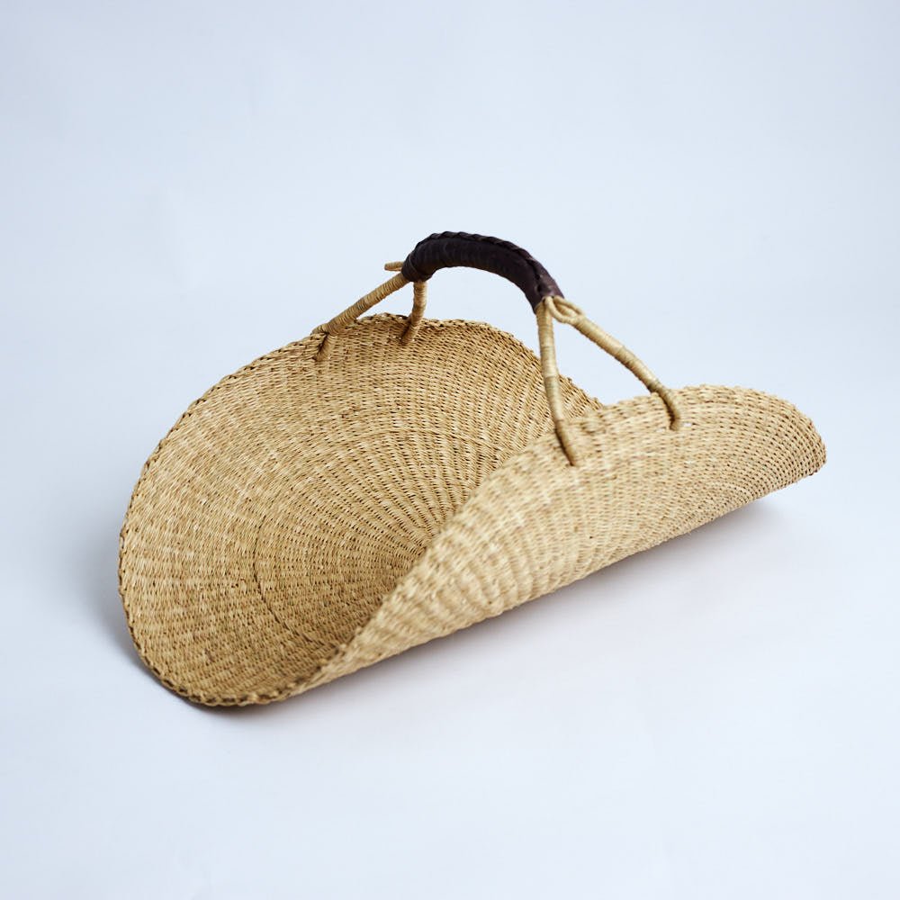 Luxurious Bolga Flower Basket – Handcrafted Tri-Tone Elephant Grass for ...