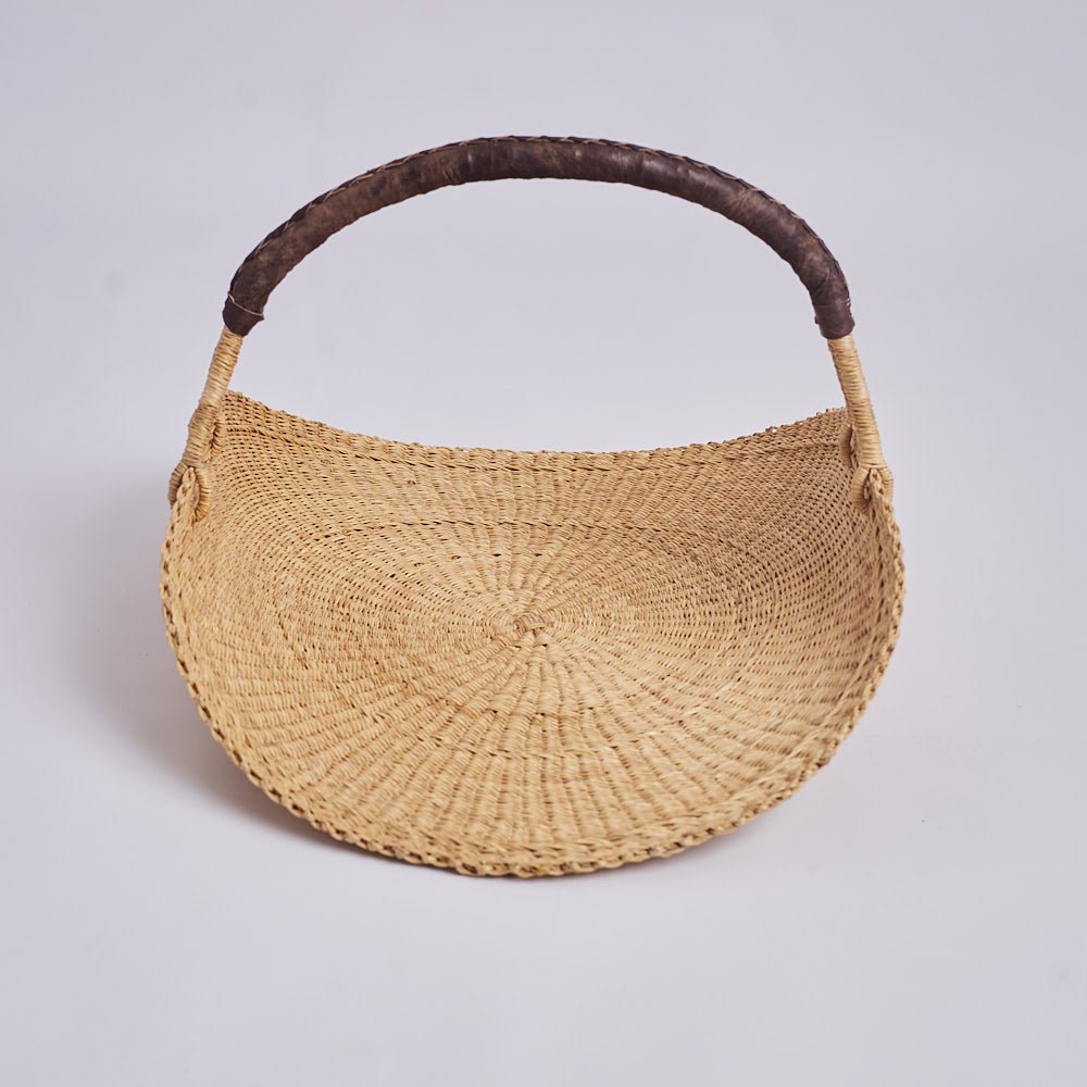 Luxurious Bolga Flower Basket – Handcrafted Tri-Tone Elephant Grass for ...